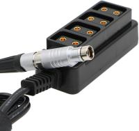 China 3.5mm OD Arri Power Cable Fischer 3 Pin RS To 4 Port D Tap For Cameras for sale