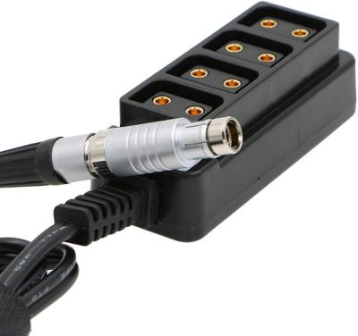 China 3.5mm OD Arri Power Cable Fischer 3 Pin RS To 4 Port D Tap For Cameras for sale