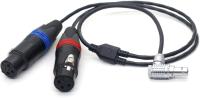 China Double Channel Alexa Mini LF Audio Cable XLR 3 Pin To Right Angle 0B 6 Pin for sale