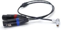 China Double Channel Alexa Mini LF Audio Cable XLR 3 Pin To Right Angle 0B 6 Pin for sale