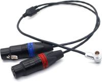 China Double Channel Alexa Mini LF Audio Cable XLR 3 Pin To Right Angle 0B 6 Pin for sale