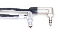 China Right Angle 00B 4pin To 3.5mm Audio Timecode Cable For Tentacle Sync Red Epic Red Scarlet-W for sale