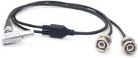 China Sound Devices BNC Timecode Cable 0B 5 Pin Right Angle To Double BNC for sale
