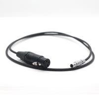 China 25 Inches Arri Alexa Mini Audio Cable XLR 3 Pin To 2 Keying 0B 6 Pin Male for sale