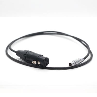 China 25 Inches Arri Alexa Mini Audio Cable XLR 3 Pin To 2 Keying 0B 6 Pin Male for sale