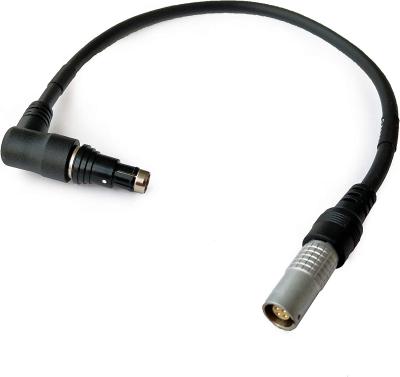 China Black 4 Pin Lemo Cable with Right Angle Fischer 4 Pin Connector for sale