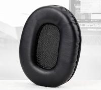 China Black Headphone Leather Cover Soft Foam PU Material For Sony MDR-7506 for sale