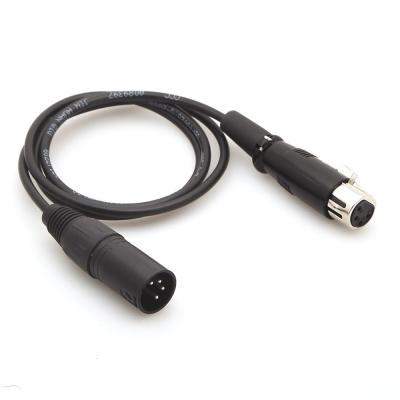 China Soft 4 Pin XLR Power Cable Male To Female 1M Length For Camera ROHS Certified for sale