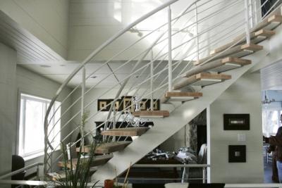 China Professional Building Curved Stairs Metal Mono Stringer Central Beam for sale