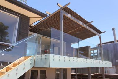 China Outdoor Balcony Glass Railing Standoffs Side Mounted Easy Diy Install for sale