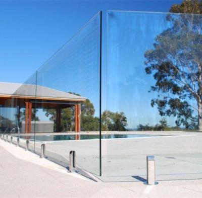 China Hardware Tempered Spigot Glass Railing An - Rust For Swimming Pool Fence for sale