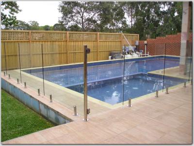 China Stainless Steel Glass Pool Balustrade Fencing 1.2m Height Decorative Railing for sale