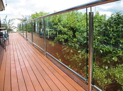 China Stain Mirror Balcony Glass Baluster Deck Railing Fashionable Tempered Glass Balusters for sale