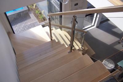 China Decorative Handrail Baluster Glass Railing Modern Brushed Interior Use for sale