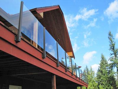 China Black Aluminum Glass Glazed Balcony Balustrades Silver Easy Assembled for sale