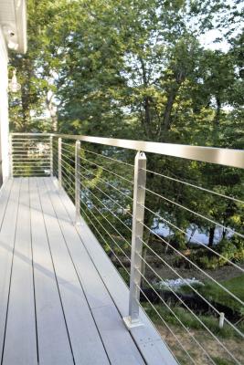 China Interior Exterior Stainless Steel Cable Deck Railing Mirror Satin Surface for sale