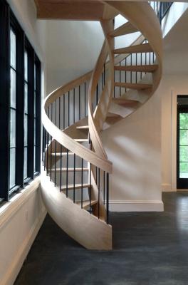 China Small Space Prefabricated Spiral Staircase Carbon Steel Step Tread Solid Structure for sale