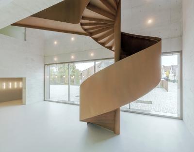 China Space Saving Decorative Spiral Staircase Powder Caoted  Metal Steel Structure Design for sale