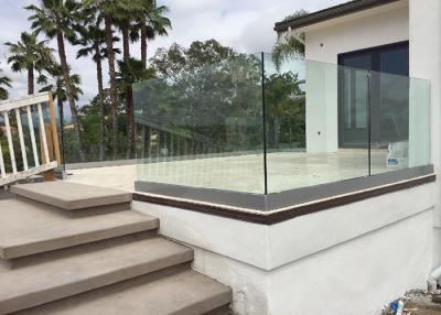 China Aluminium Stair Handrail Railing with 12mm Tempered Glass Panel Balustrade CE Certified for sale