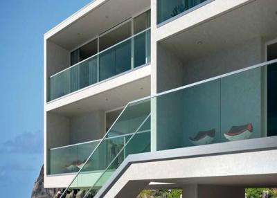China Top Mount Aluminum Glass Railing System 12mm to 21.52mm Thickness Long Lifespan for sale
