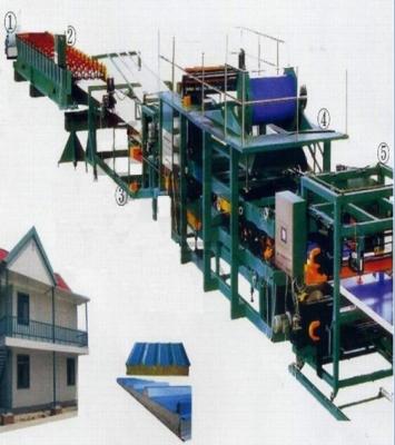 China Color Steel Rockwool Sandwich Panel Machine For Rock Wool Sandwich Board Production for sale