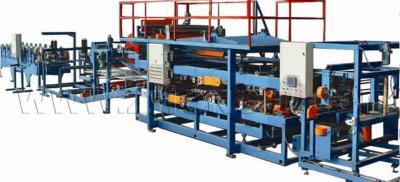 China Color Steel EPS Rock Wool Sandwich Panel Production Line With PLC Controlling System for sale