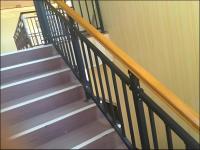 China Zinc Steel Wood Grain Railing with 1.05m Height and ≤0.15mm Fit Tolerance for Rust-Resistant Balcony Stair Garden Security for sale
