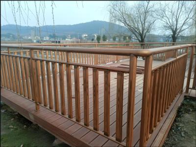 China Modern Zinc Steel Wood Grain Railing with Galvanized Finish - 1.05m Height, ≤0.15mm Fit Tolerance for Indoor/Outdoor Use for sale