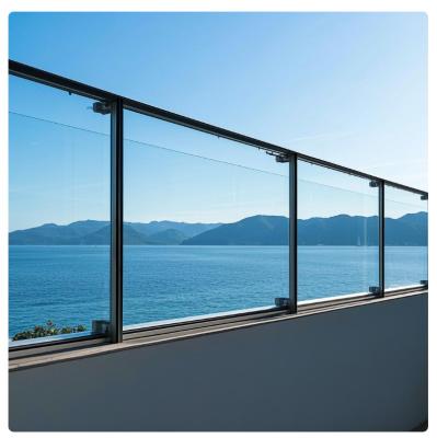 China Customizable Tempered Glass Balcony Railing with Thermal Insulation - 1.05m Height & ≤0.15mm Fit Tolerance for Indoor/Outdoor Use for sale