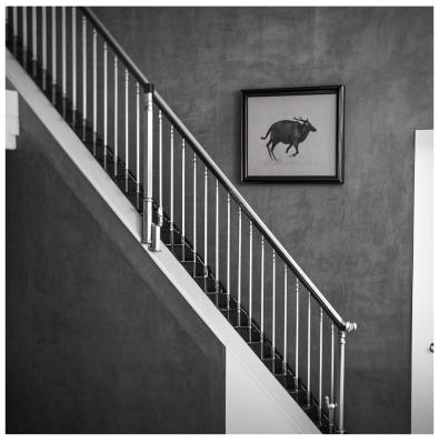 China Galvanized Industrial Stair Railing Wall Mounted ISO Certified with 1.05m Height and 1 Year Warranty for sale