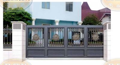 China Modern Galvanized Steel Villa Gate for Coastal Areas - 1.05m Height, 1000+ Hour Salt Spray Resistance for sale
