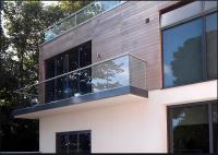 China Modern Aluminum Glass Balcony Railing with 10mm Tempered Glass and 130 km/h Wind Resistance - Corrosion Proof Quick Assembly for sale