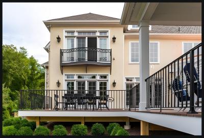 China Modular Zinc Coated Balcony Railing Kit - 1.05m Height, 200 lbs Capacity, UV Resistant & DIY Installation for sale