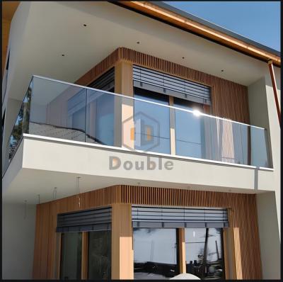 China 10mm Clear Tempered Glass Balcony Railing System with 1.05m Height and 0.15mm Fit Tolerance for Indoor Outdoor Use for sale
