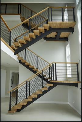 China ISO Certified Floating Stair Railings - Metal Construction with 1.05m Height & ≤0.15mm Fit Tolerance for Indoor/Outdoor Use for sale