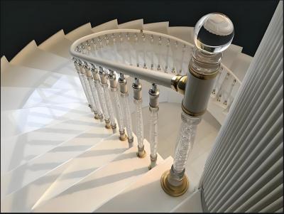 China Modern Aluminum Stair Railings with 0.15mm Fit Tolerance and 24m Height Capacity for Compact Spaces for sale
