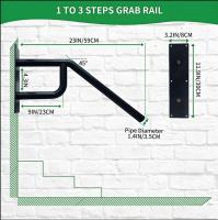 China Adjustable Wall Mounted Stair Railing with Anti-Slip Surface, Height Range 1.05m to 24m, Fit Tolerance ≤0.15mm for sale