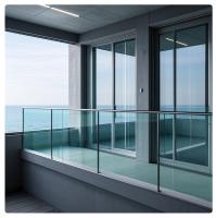 China Modern Galvanized Balcony Glass Railing with 10mm Tempered Glass and 1.5kN/m Load Capacity - ISO Certified Indoor Outdoor Safety System for sale