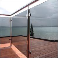 China Modern Safety Glass Balcony Railing -40°C to +85°C Temperature Range with 1.2m to 1.8m Custom Heights for sale