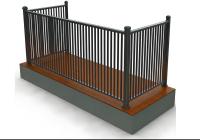 China Lightweight Powder Coated Aluminum Safety Railing for Decks & Balconies - 1.05m Height, ≤0.15mm Tolerance for sale