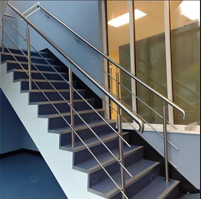China Powder Coated Aluminum Stair Railing 36 Inch Height Anti Slip Surface for Residential Commercial Use for sale