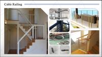 China Adjustable Wall Mounted Stair Railing with Anti-Slip Surface, Height Range 1.05m to 24m, Fit Tolerance ≤0.15mm for sale