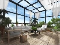 China Modern Galvanized Aluminum Sunroom with 10mm Safety Glass and 1.5kN/m² Snow Load Capacity for Indoor Outdoor Use for sale