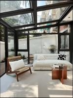 China Modern Aluminum Sunroom with Galvanized Finish 1.05m Height Weather Resistant Patio Enclosure for sale