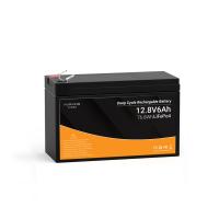 China Safety Long Cycle Life 6Ah 12V LiFePO4 Batteries OEM Long Lasting For Gate Motors LED Lights for sale