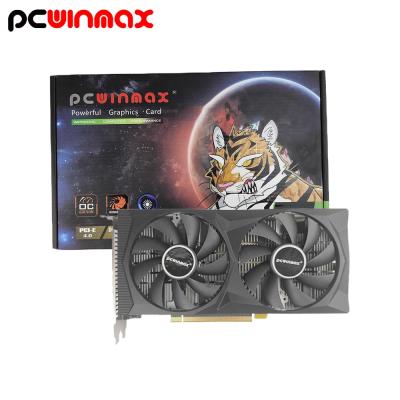 China PCWINMAX RTX 2060 12GB GDDR6 192-bit Gaming Graphics Card 1695 MHz Boost Dual Fan VR Ready for sale