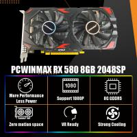 China PCWINMAX Radeon RX 580 8GB GDDR5 256 Bit Graphics Card 2048SP Dual Fan PCI Express 3.0 for sale
