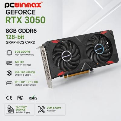 China PCWINMAX Gaming GeForce RTX 3050 8GB GDDR6 128-Bit PCIe 4 Dual Fans Graphics Card for sale