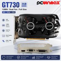 China PCWINMAX GeForce GT 730 2GB DDR5 128 Bit VGA HDMI DVI Dual Fan Gaming Graphics Card for sale