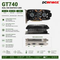 China PCWINMAX GeForce GT 740 2GB GDDR5 128Bit Dual Fan Desktop Graphics Card VGA DVI for sale